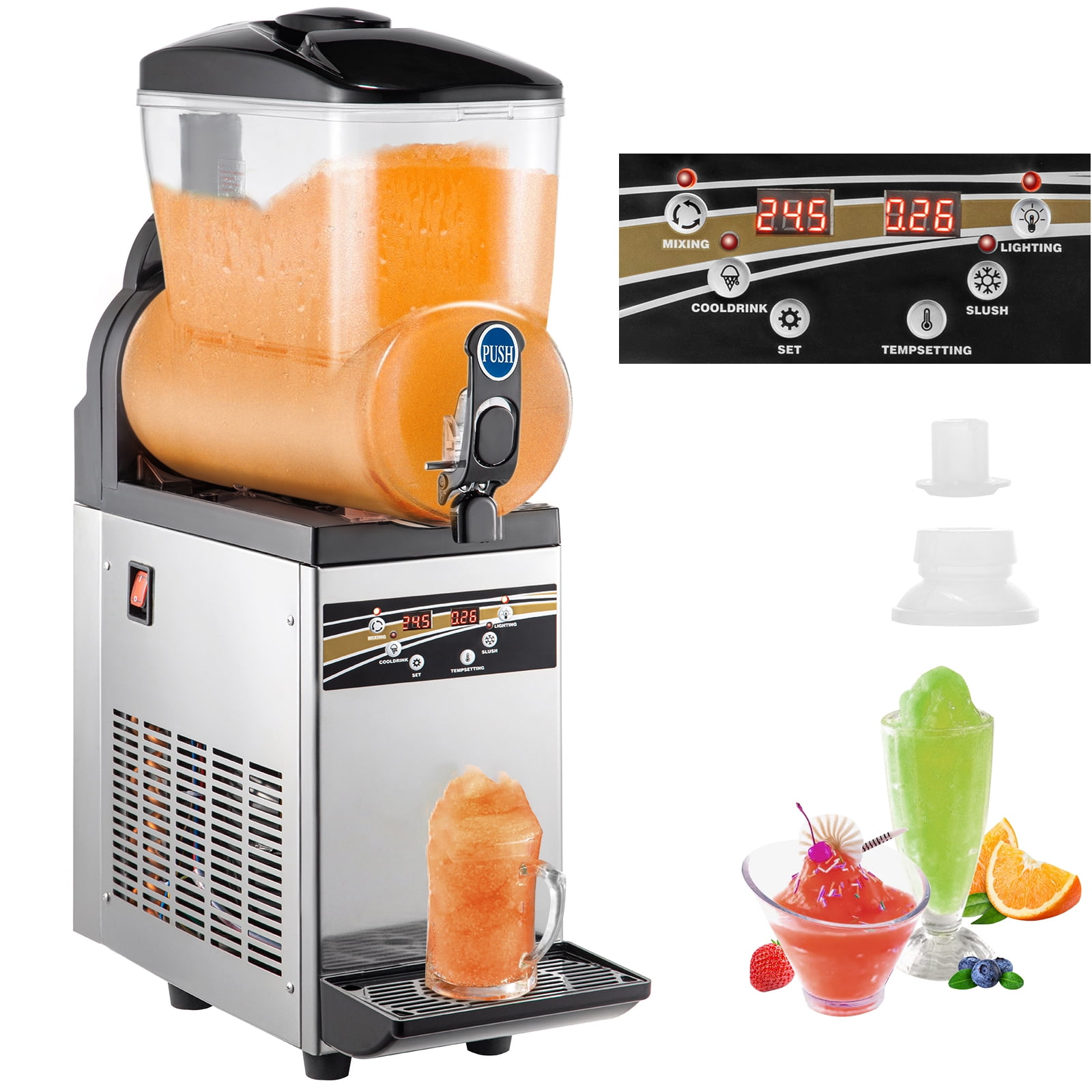 BENTISM Home Kitchen Countertop Slushy Machine, 15L Margarita Slushie ...