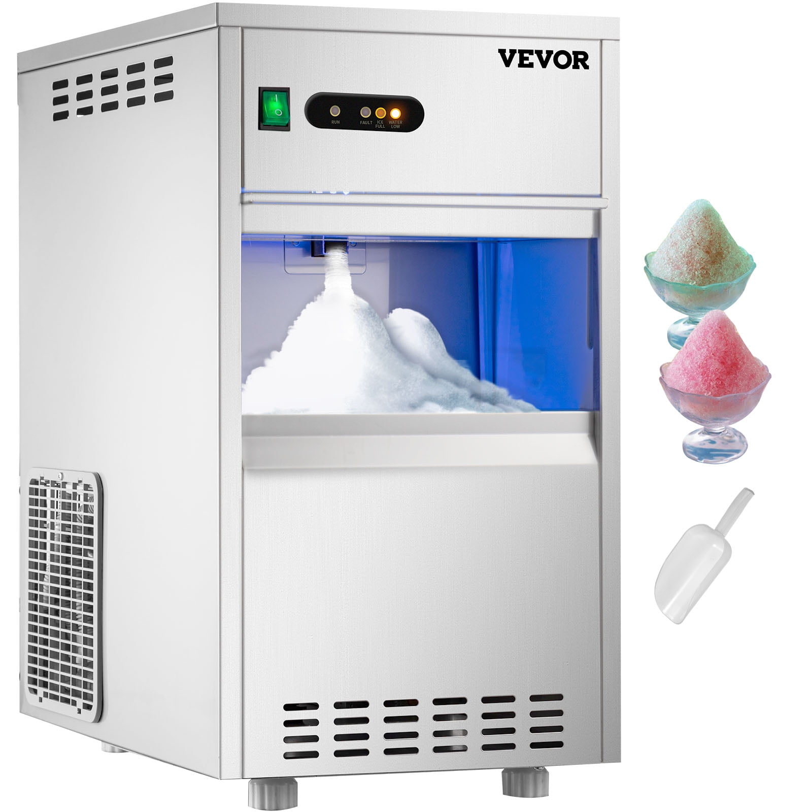 VEVOR Commercial Snowflake Ice Maker, 55LBS/24H ETL Approved Food Grade ...