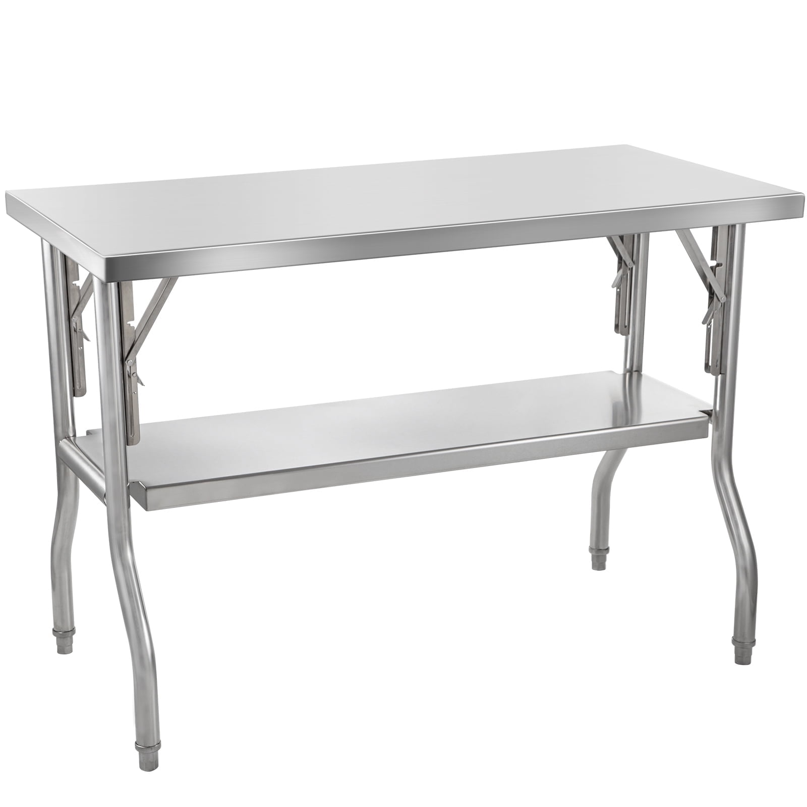 VEVOR 48x24 inch Stainless Steel Utility Folding Commercial Prep Table ...