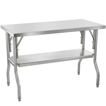 Dextrus Commercial Kitchen Appliance: Stainless Steel Work Table with 3 ...