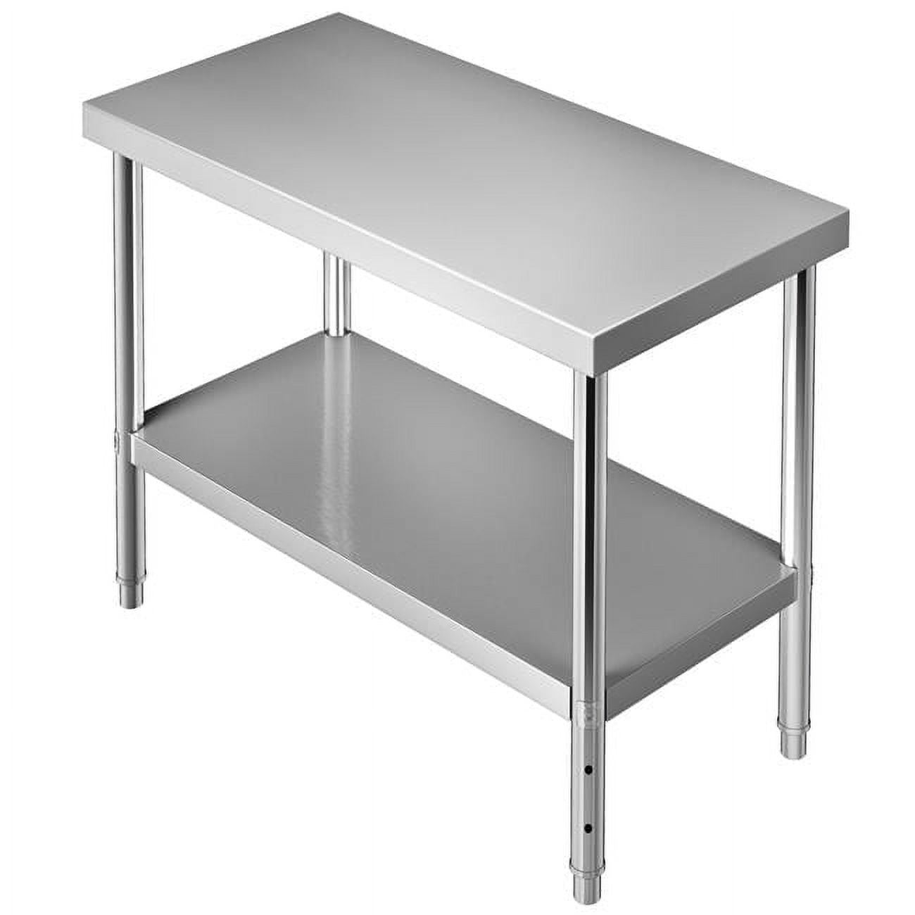 VEVOR Commercial Worktable Workstation Folding Commercial Prep Table 48 ...