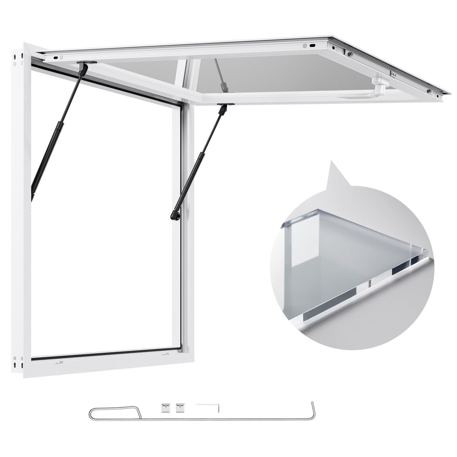 VEVOR Concession Window 36x36 in,Aluminum Alloy Frame Service Window ...
