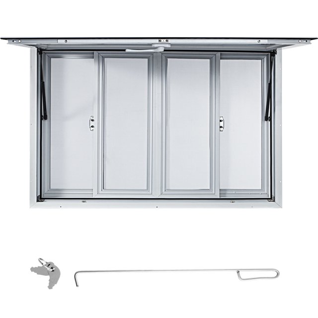 VEVOR Concession Window 60x36 inch, Aluminum Frame, Food Truck Window ...