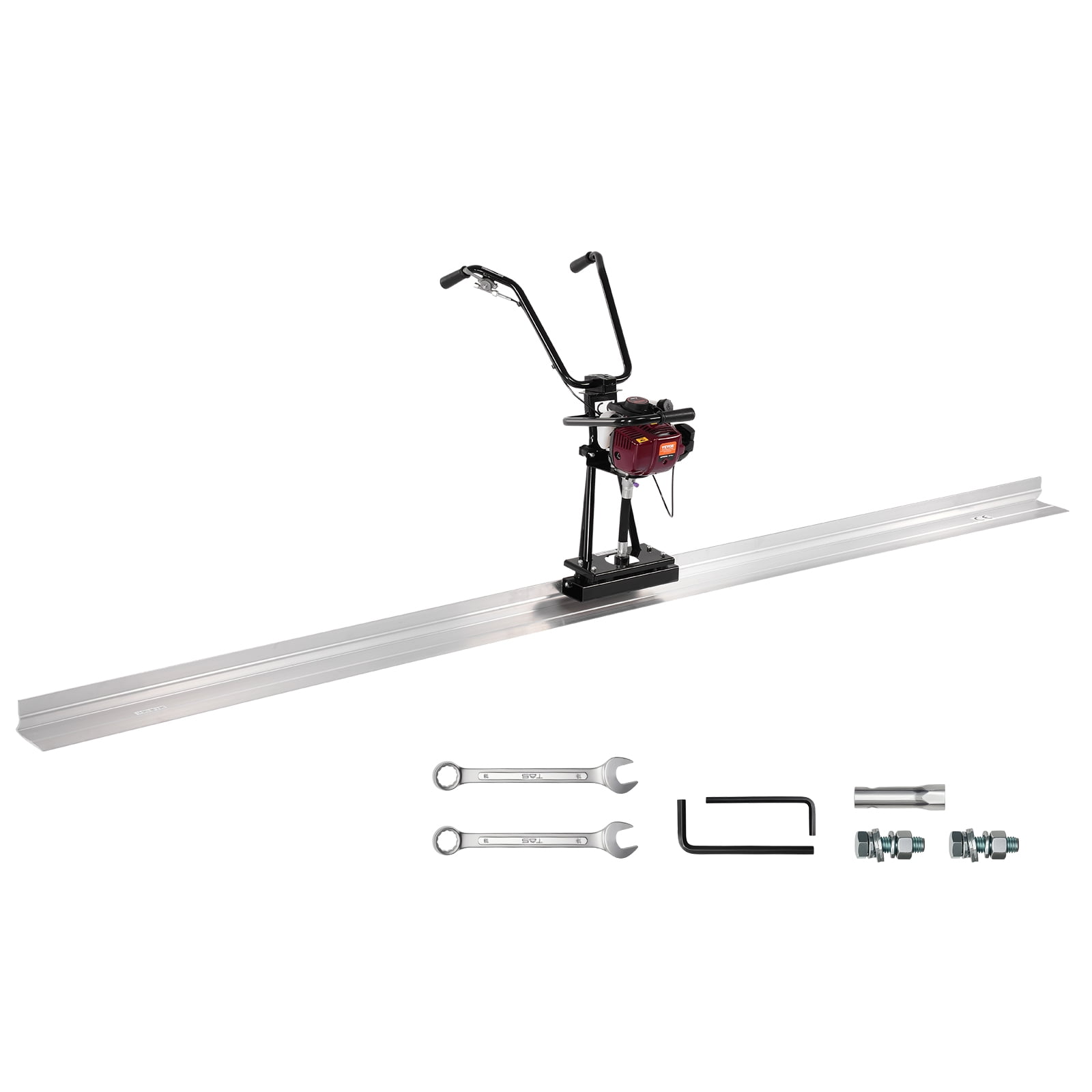 VEVOR Concrete Power Screed, 4 ft Aluminum Board Straight Edge Bar Set ...