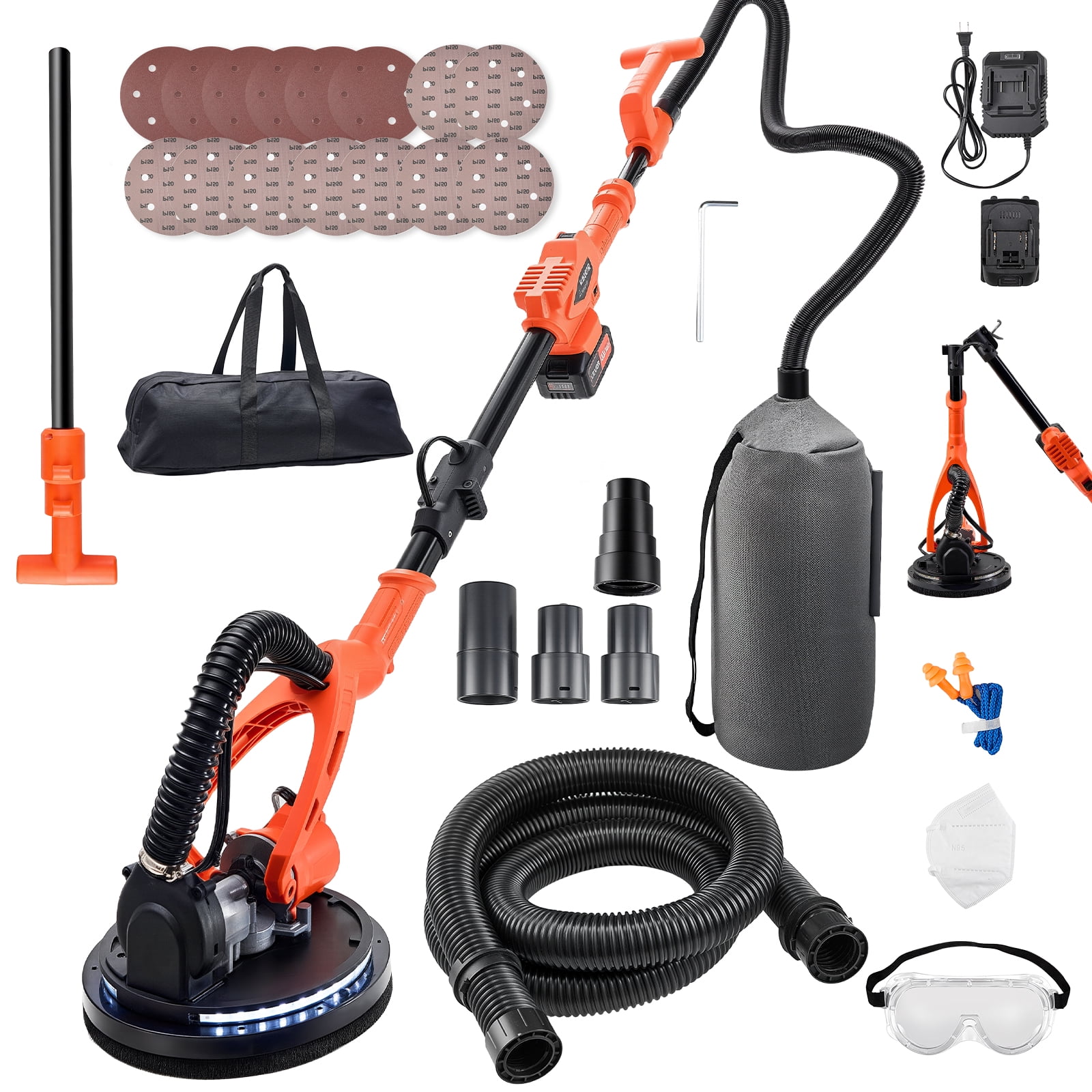 VEVOR Cordless Drywall Sander, 450W Electric Sander, Popcorn Ceiling ...