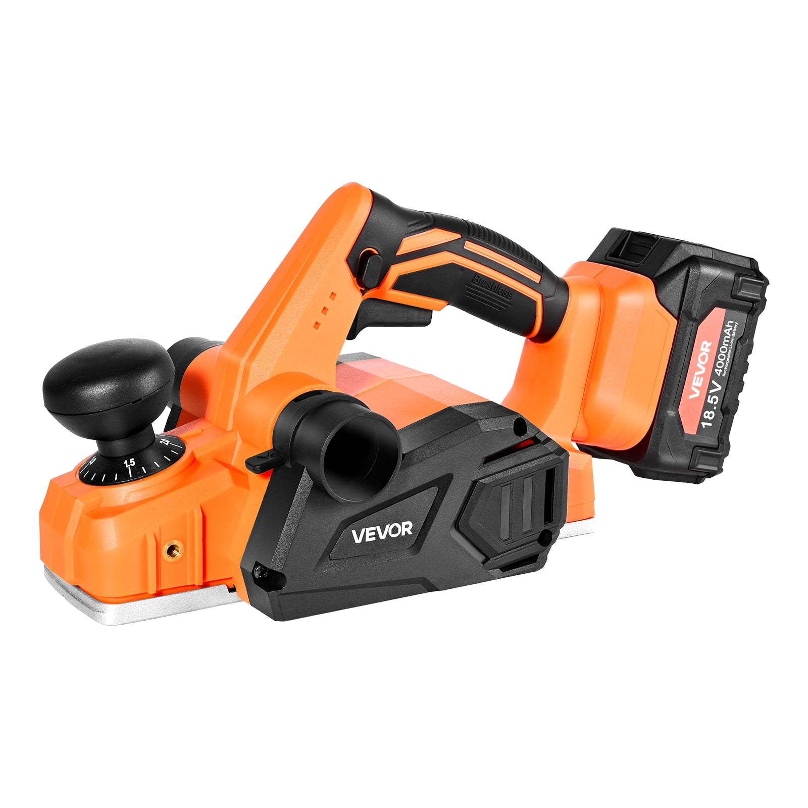 VEVOR Cordless Handheld Planer, 3-1/4-Inch Cut Width, 15000 RPM ...