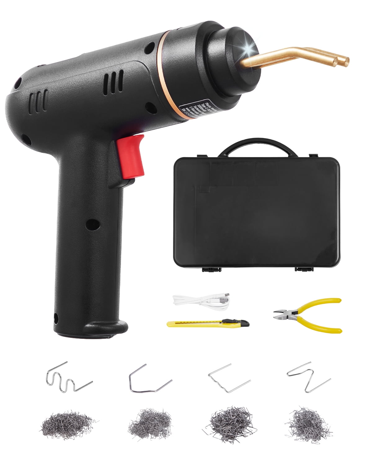 VEVOR Cordless Plastic Welder, 120W Plastic Welding Gun with 400PCS 4 ...