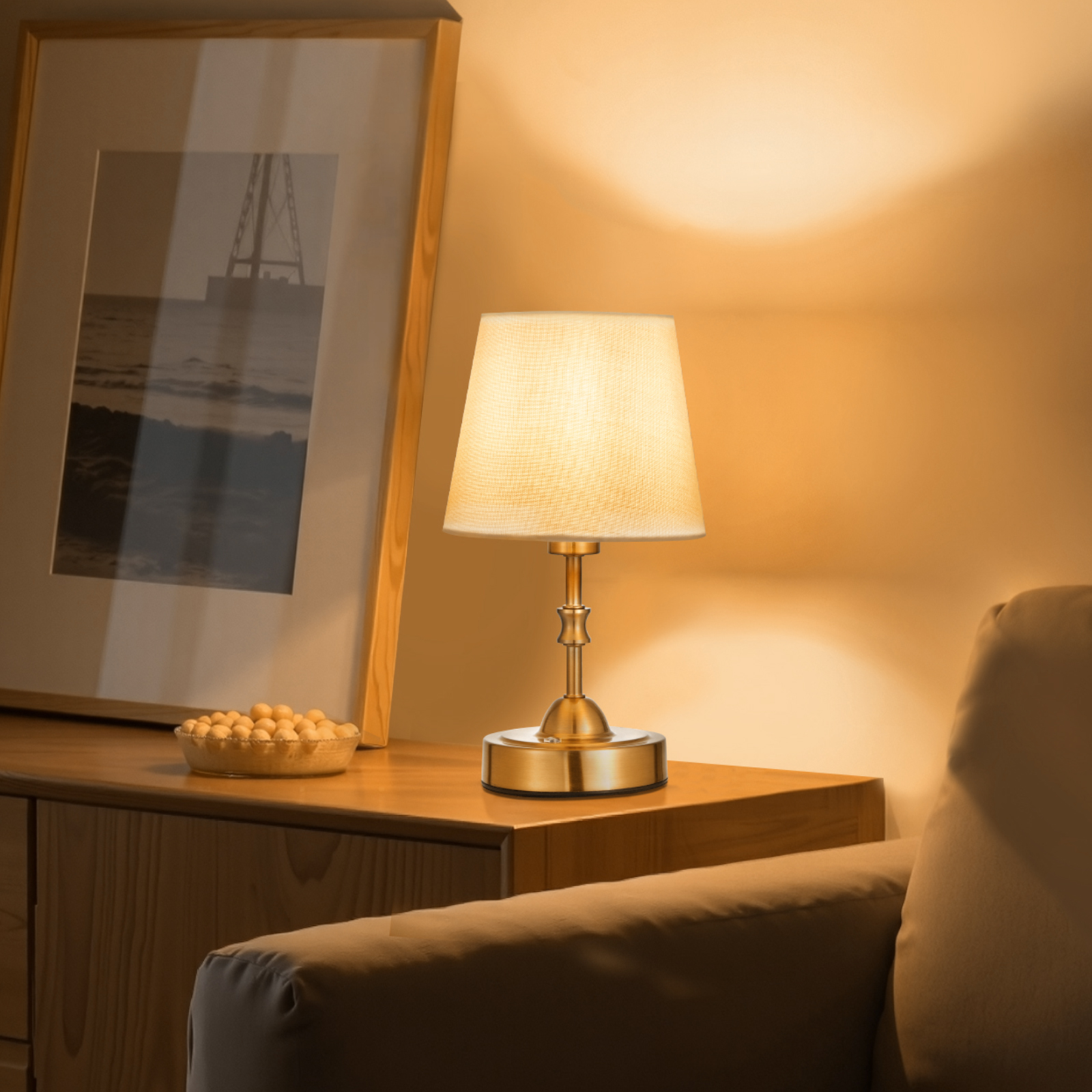 VEVOR Cordless Table Lamp, 5200mAh Built-in Rechargeable Battery Small ...