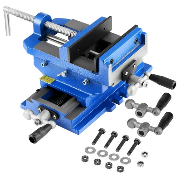 VEVOR Cross Slide Drill Press Vise, 6 Inch Jaw Width, 2 Way X-Y Axis ...