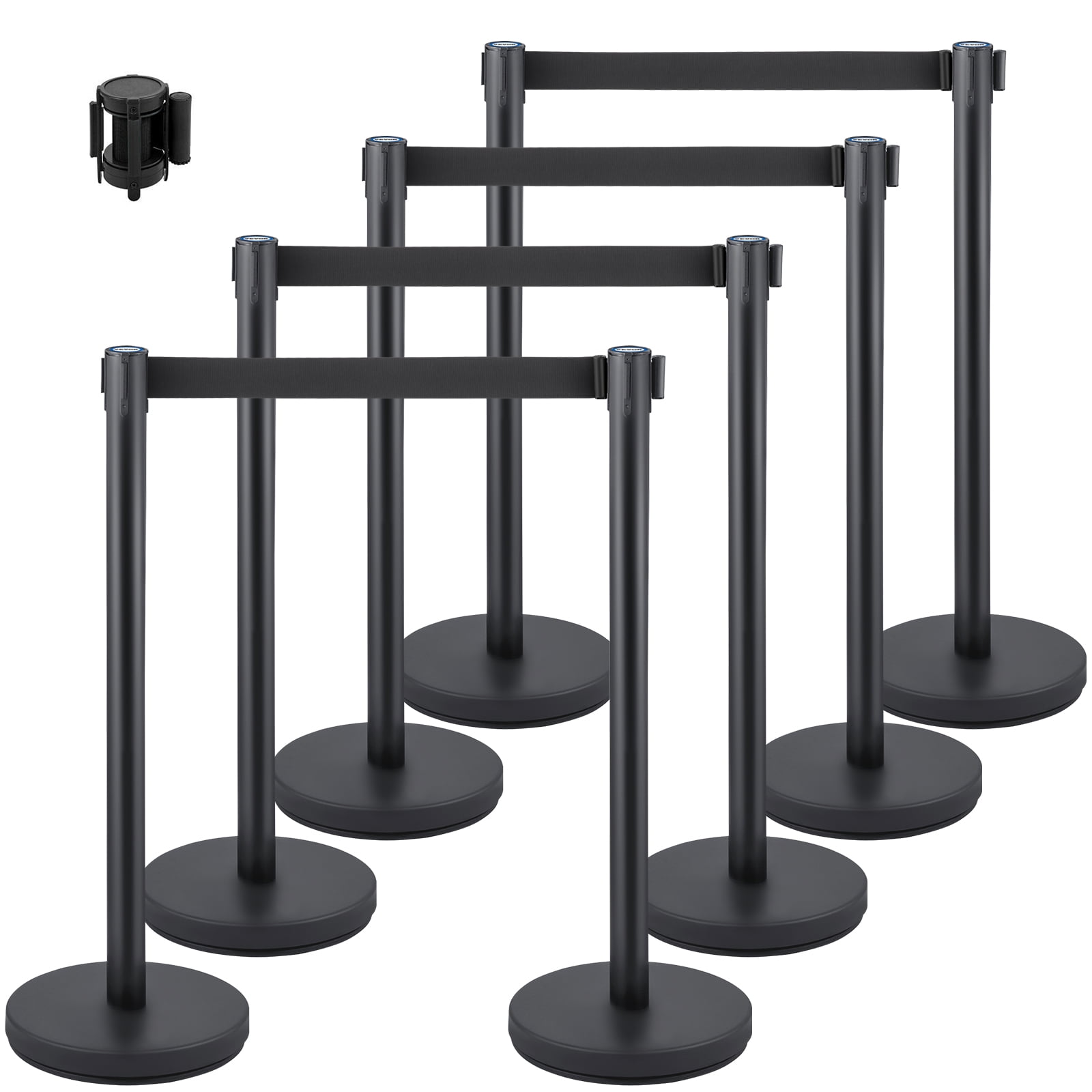 VEVOR Heavy Duty Crowd Control Stanchion, 8 Pieces Set with 6.6 ft ...