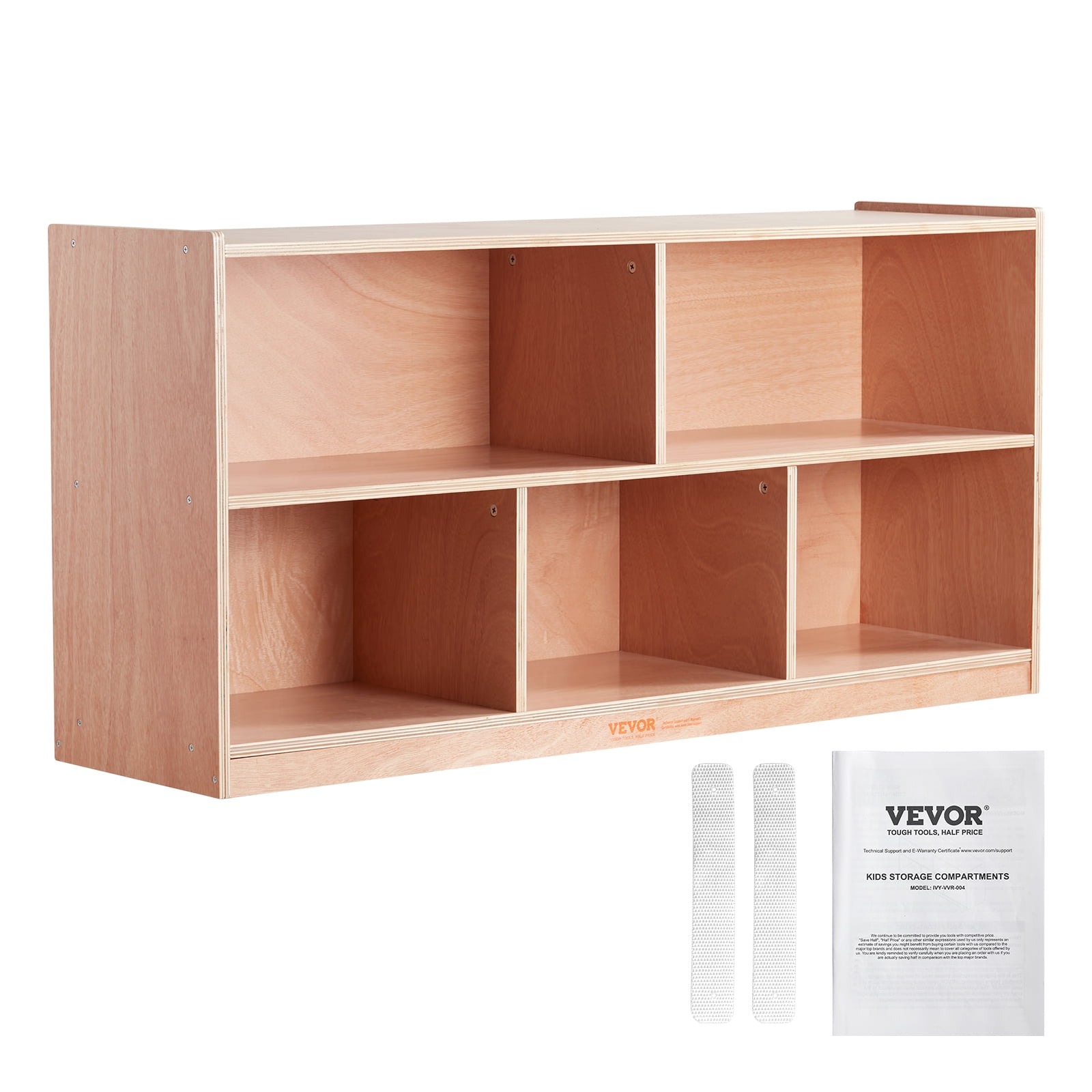 VEVOR Cubby Mobile Tray Storage Cabinet, 5-Compartment Cubby Storage ...