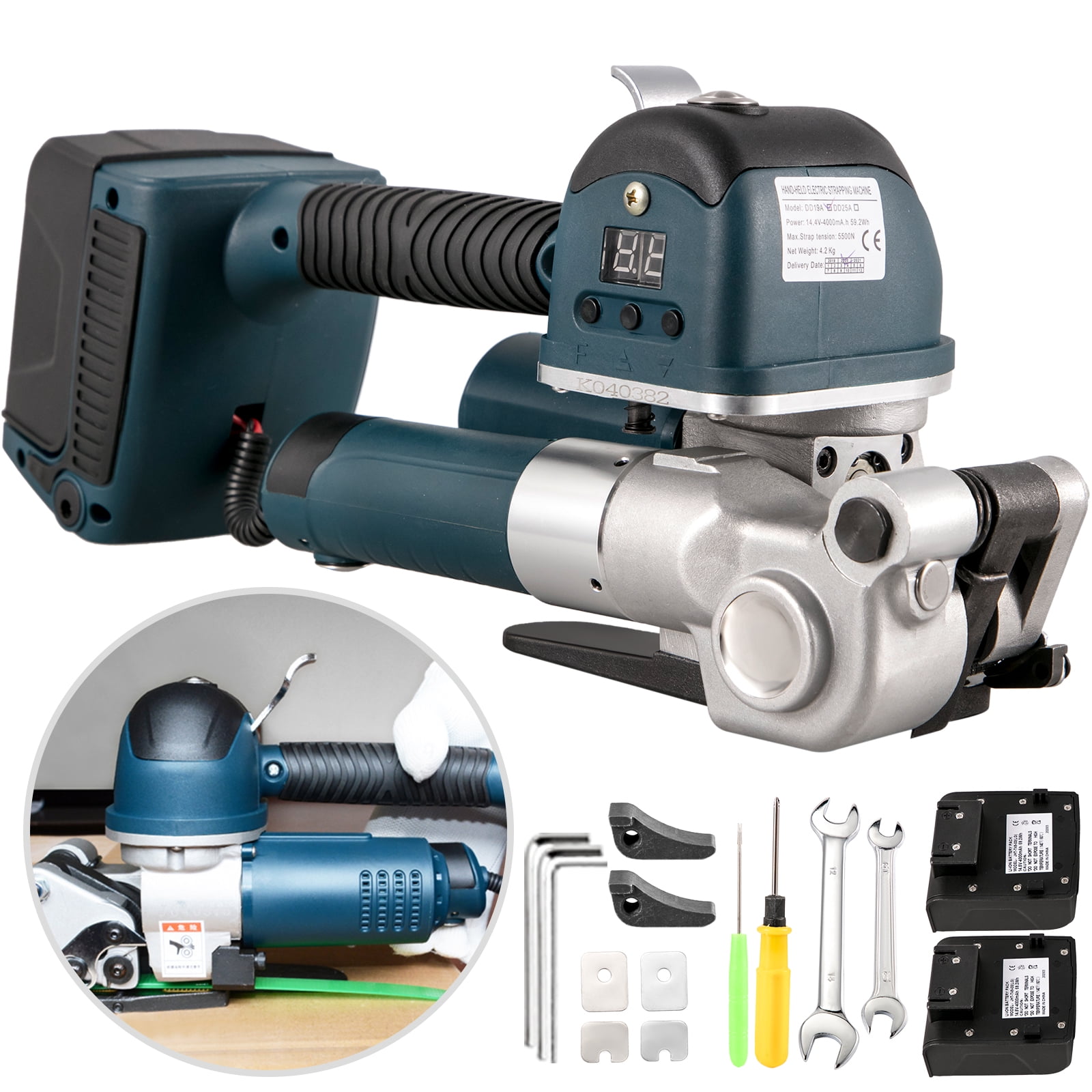 VEVOR DD19A Electric Strapping Tool, Handheld Strapping Machine for 0.4 ...