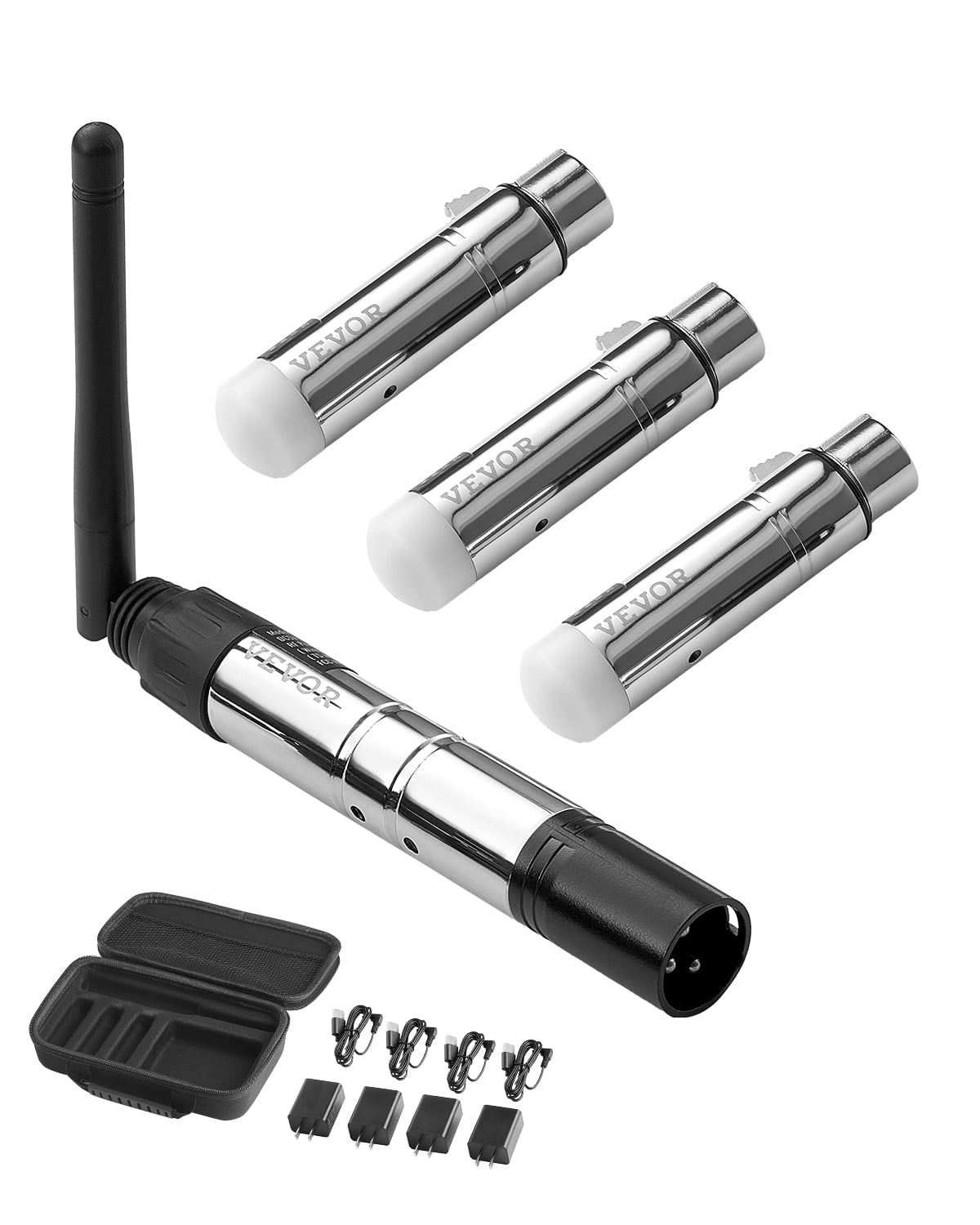 VEVOR DMX Wireless Receiver, 3 Receivers & 1 Transmitter, 2.4G ISM Band ...