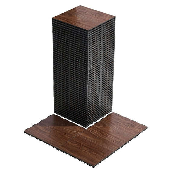 VEVOR Dance Floor Tiles, 12.4 x 12.4 in 52 Piece Interlocking Dance ...