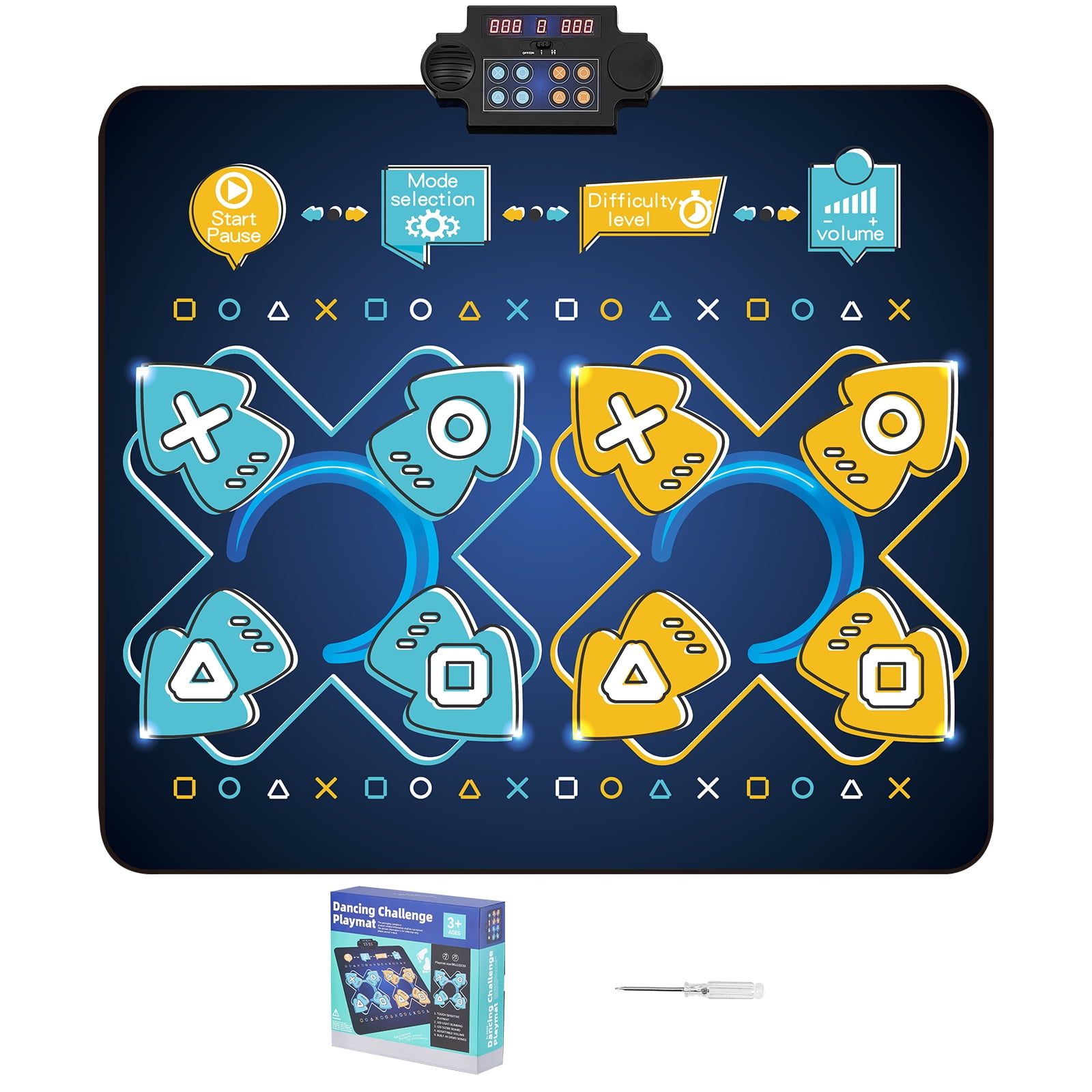 VEVOR Dance Mat, 8-Button Dance Mixer Rhythm Step Play Mat, Electronic ...
