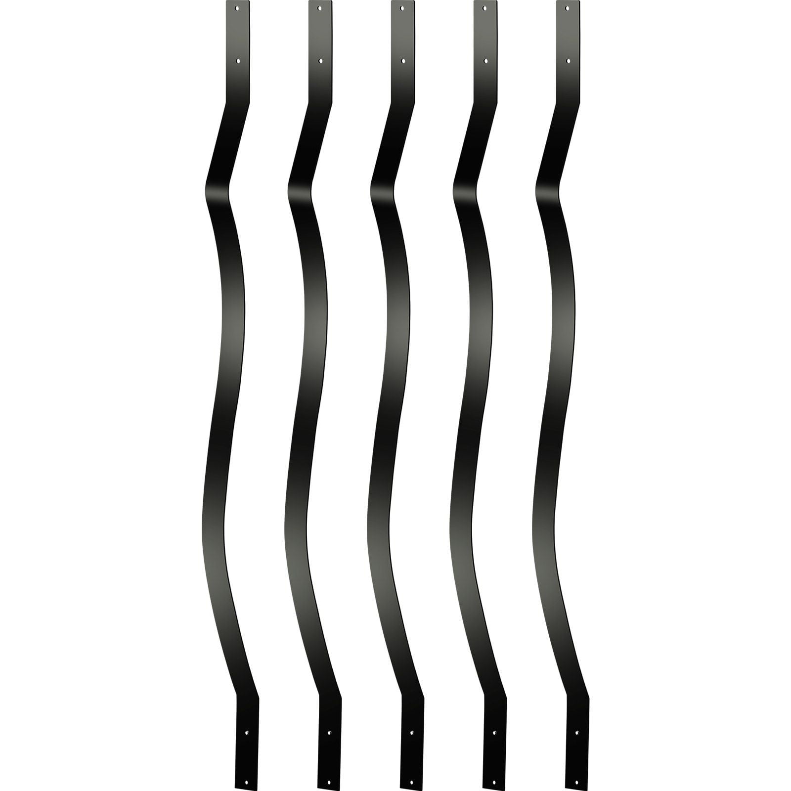 VEVOR Deck Balusters, 61 Pack Metal Deck Spindles, 29.5"x1" Staircase ...