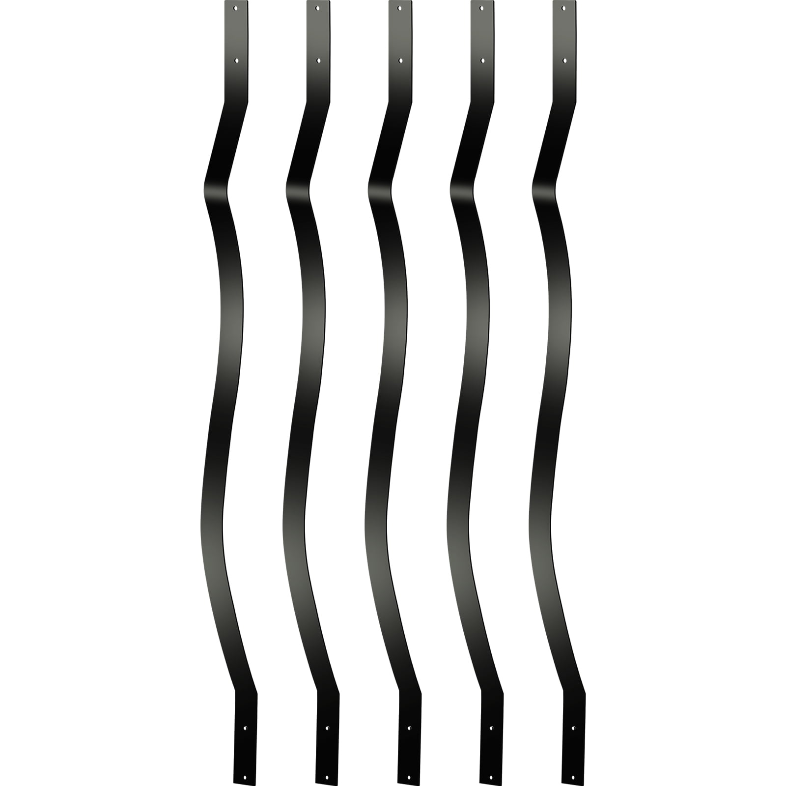 VEVOR Deck Balusters, 61 Pack Metal Deck Spindles, 29.5\"x1\" Staircase ...