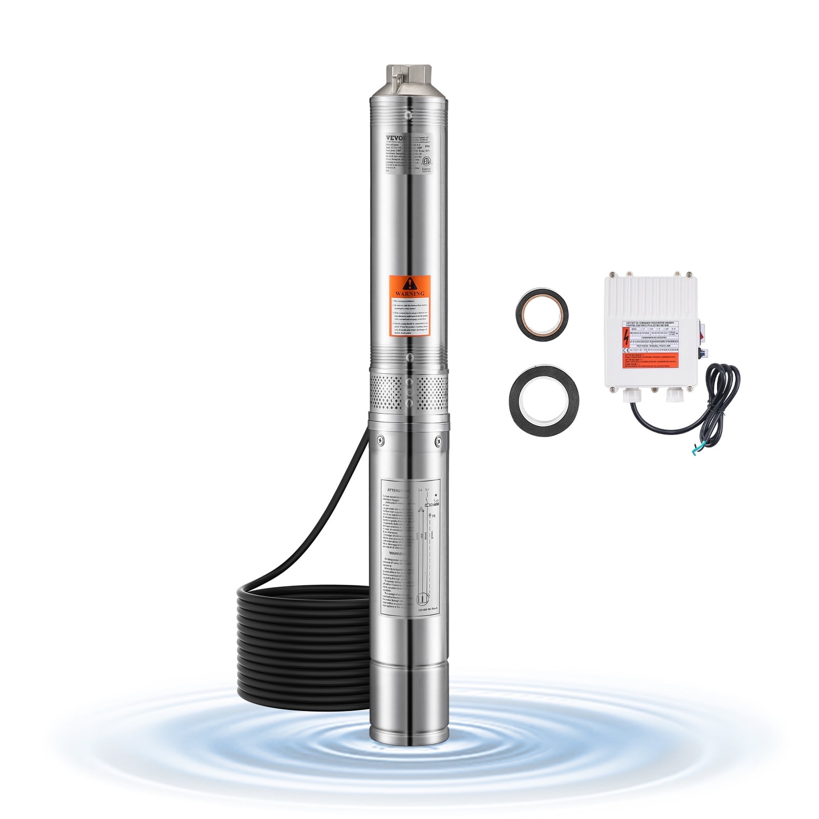 VEVOR Deep Well Submersible Pump,1 HP Output Power, 230V, 31.7 GPM Flow ...