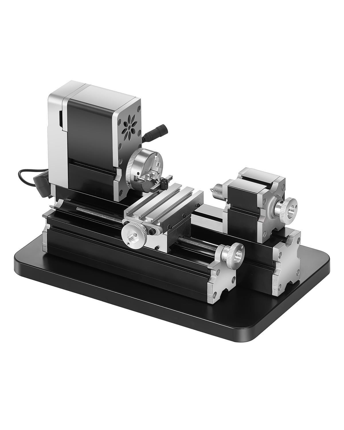 VEVOR Didactical Mini Metal Lathe Machine, 2.76 x 5.12 in, 36W Power ...
