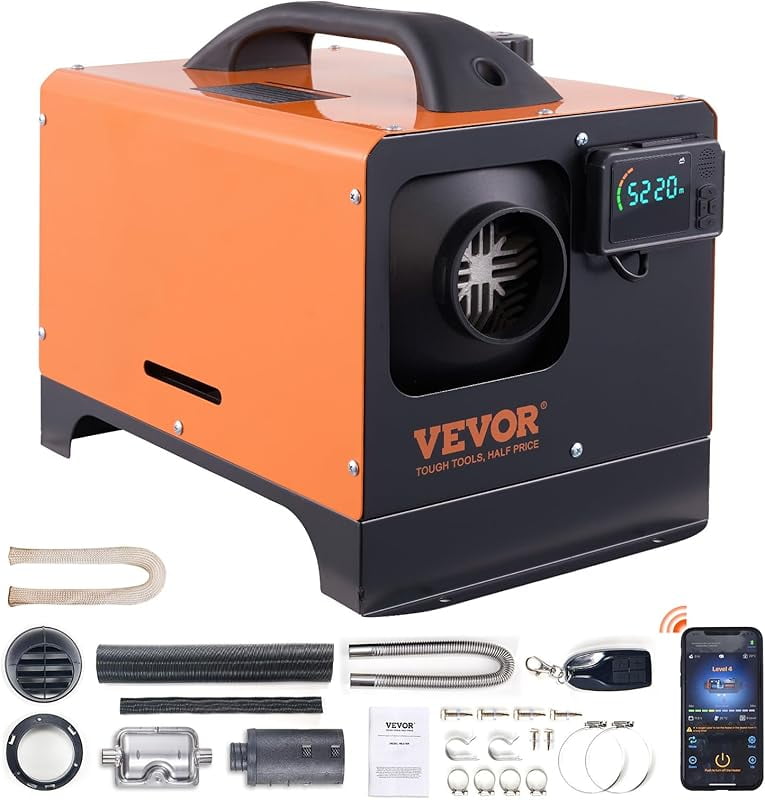 VEVOR Diesel Air Heater, 12V 5KW All-on-one Diesel Heater with Remote ...