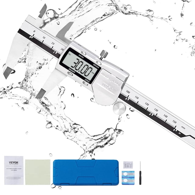VEVOR Digital Caliper 0-6" Electronic IP54 Waterproof ABS Zero Function ...