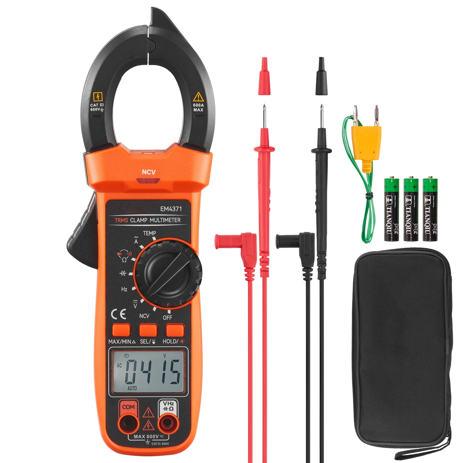 VEVOR Digital Clamp Meter T-RMS, 4000 Counts, 600A Clamp Multimeter ...