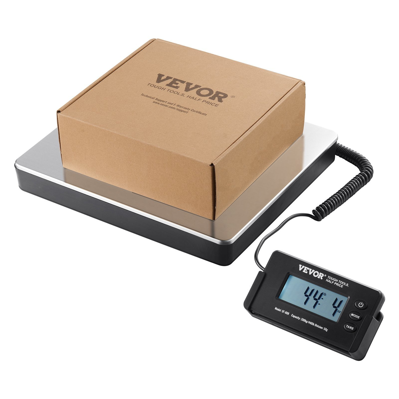VEVOR Digital Shipping Scale, 440 lbs x 1.7 oz. Heavy Duty Postal Scale ...