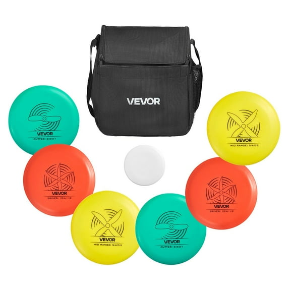 VEVOR Disc Golf Set, 6 PCS Flying Discs for Beginners, Disc Golf ...