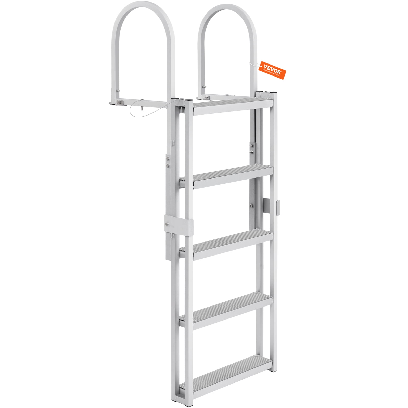 VEVOR Dock Ladder, Retractable 5 Steps, 350 lbs Load Capacity, Aluminum ...