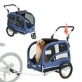VEVOR Dog Bike Trailer, Supports up to 100 lbs, 2-in-1 Pet Stroller ...