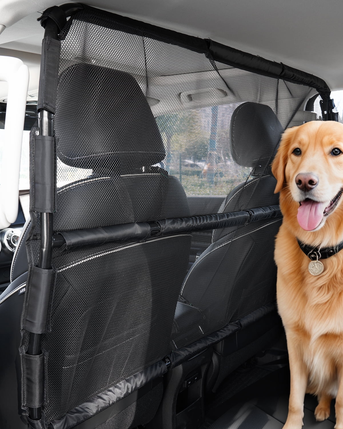 VEVOR Dog Car Barrier, 50in. Wide Car Divider for Front Seats ...