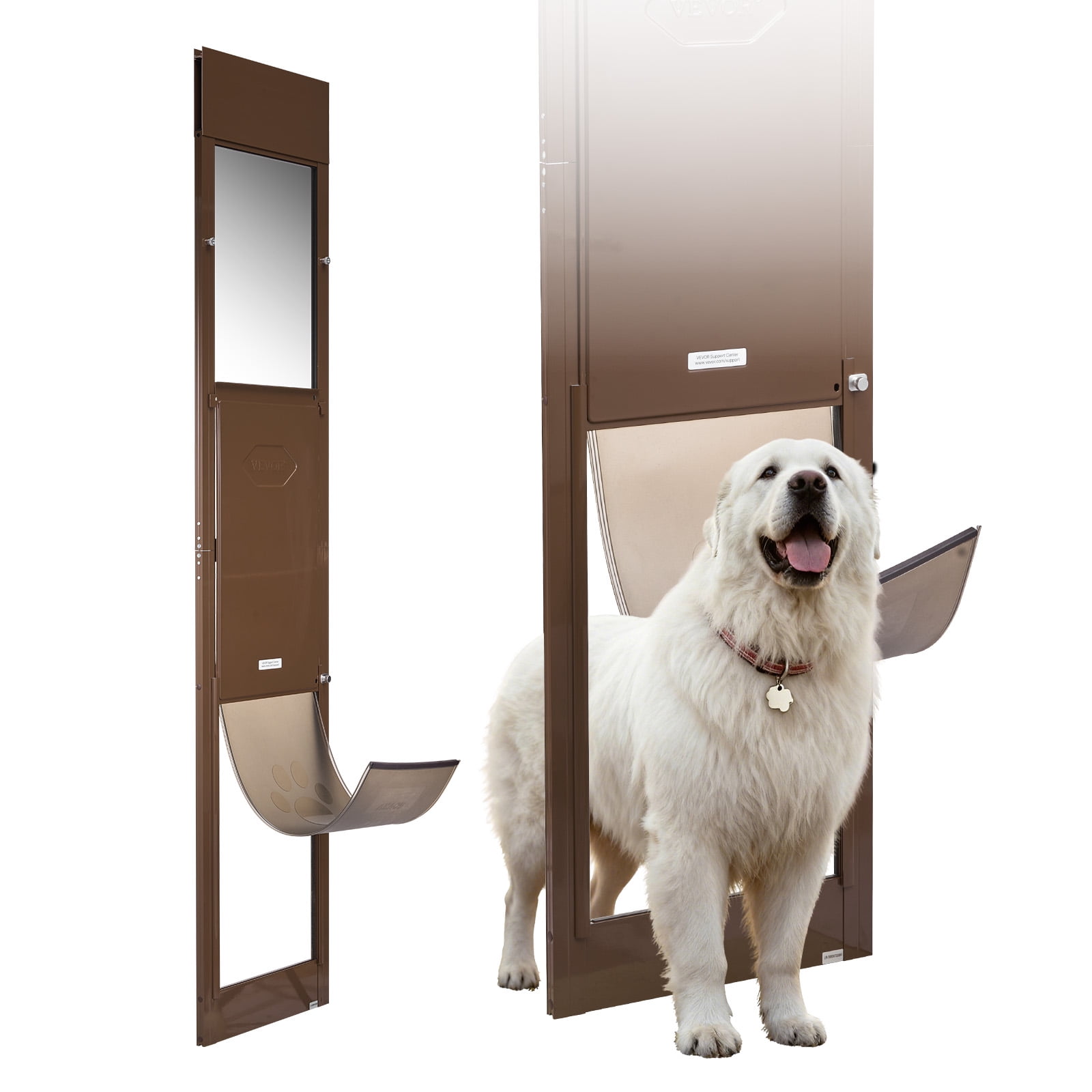 VEVOR Dog Door for Sliding Glass Door, 75 7/8 to 80 11/16 in Adjustable ...