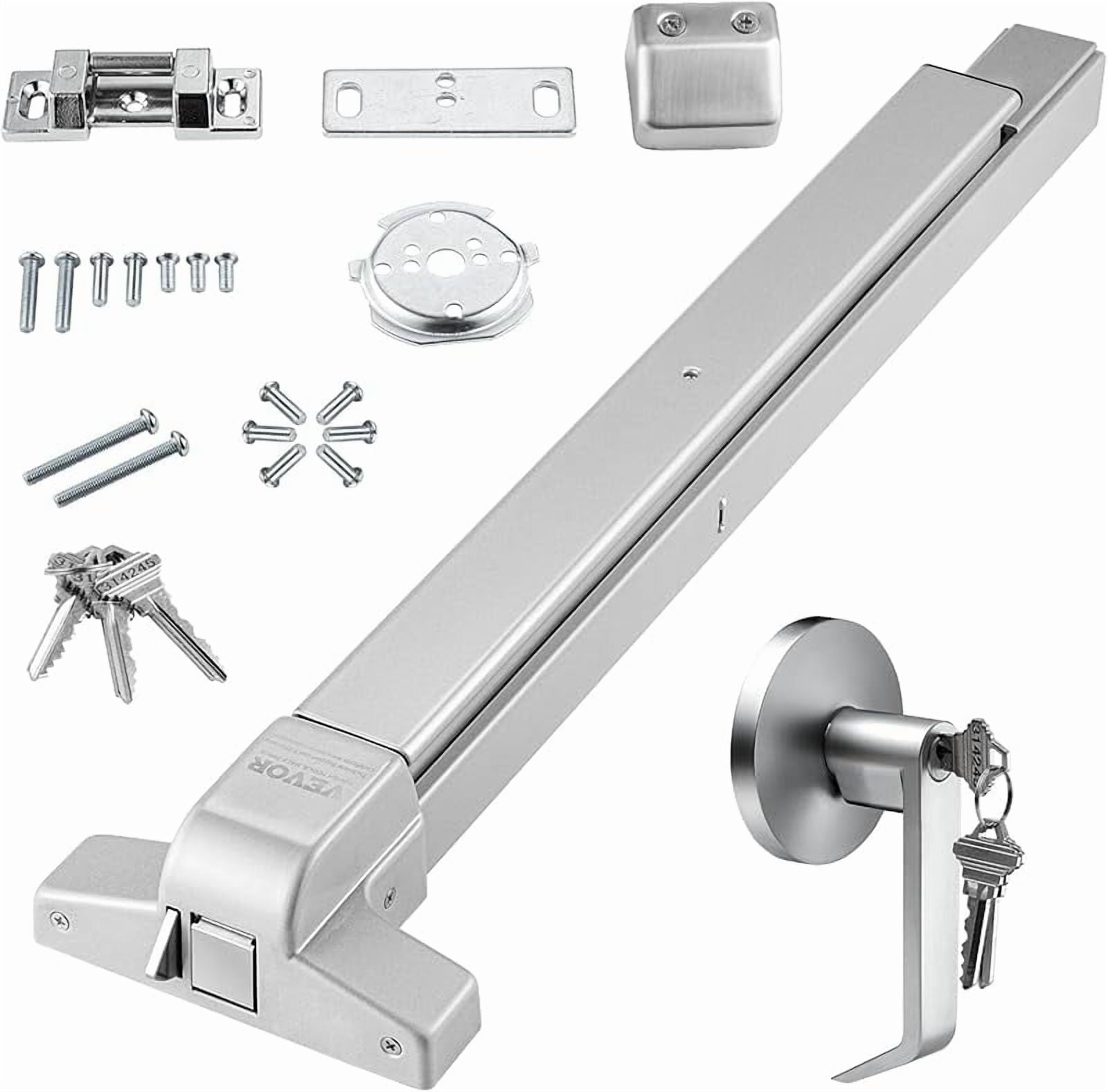 VEVOR Door Push Bar Panic Exit Device, 31” Stainless Steel Commercial ...
