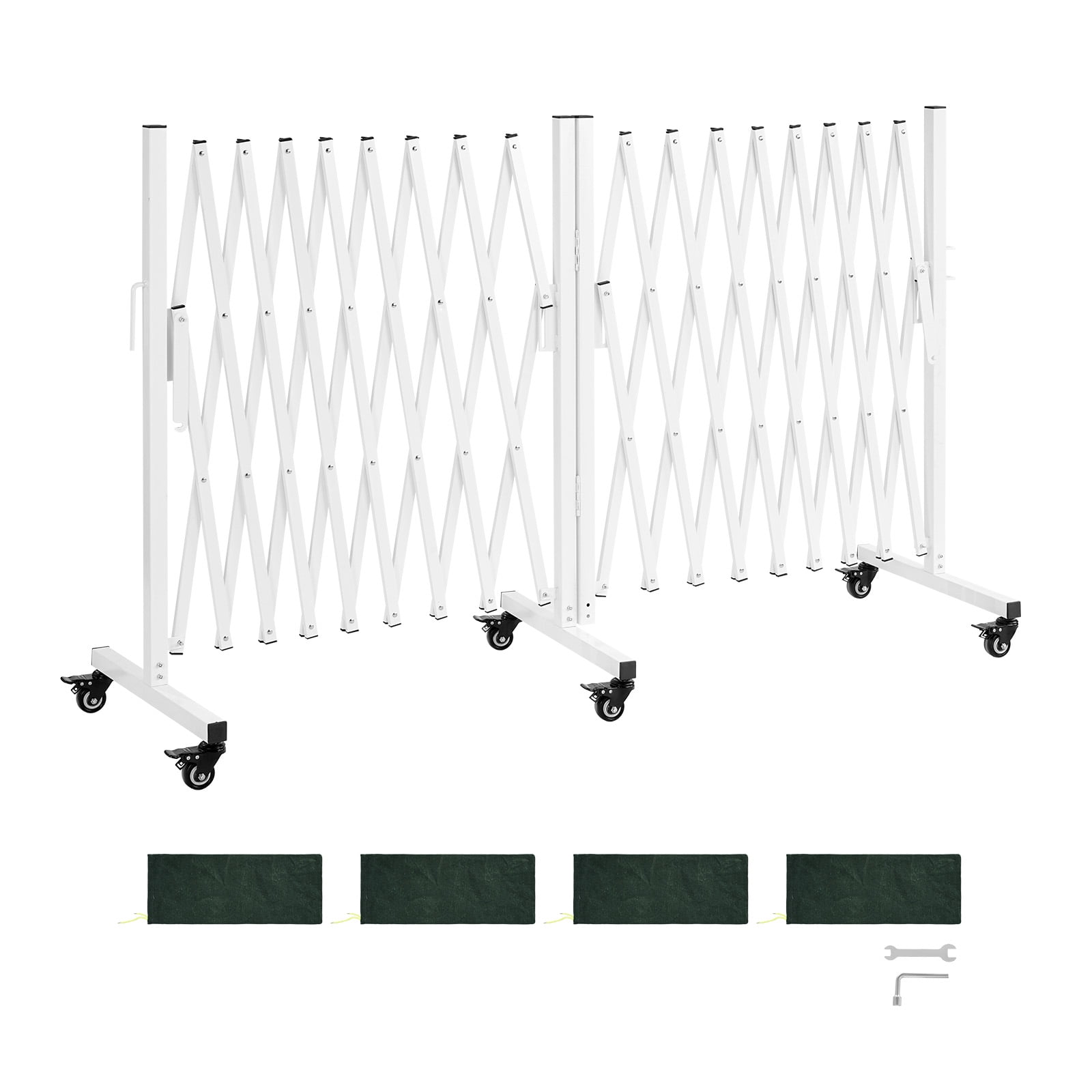 VEVOR Double Expandable Barricades, 18FT Expandable Safety Barrier, 0 ...