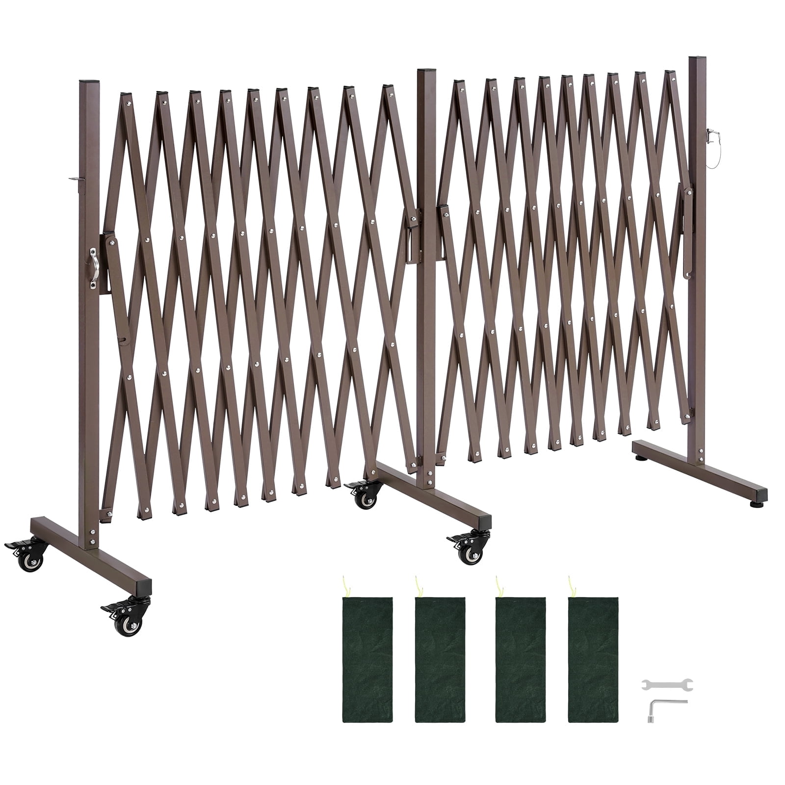 VEVOR Double Expandable Barricades, 20FT Expandable Safety Barrier ...