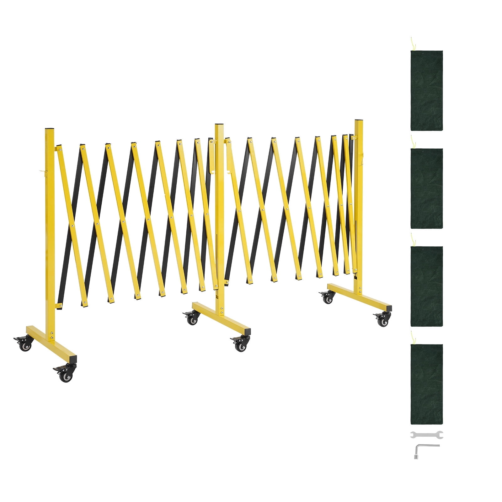 VEVOR Double Expandable Barricades, 25FT Industrial Safety Barriers ...