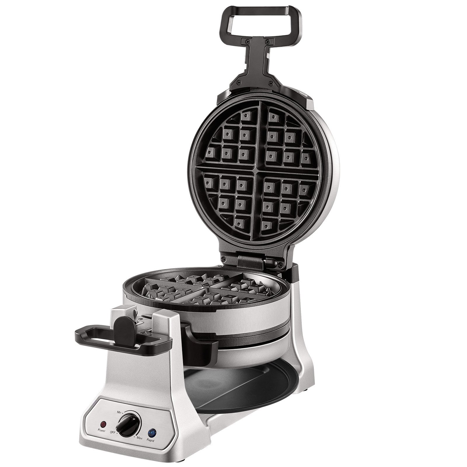 VEVOR Double Layer Waffle Maker, 1400W Round Waffle Iron with Non-Stick ...