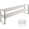 VEVOR Double Over Shelf, Double Tier Stainless Steel Over Shelf, 72 in ...