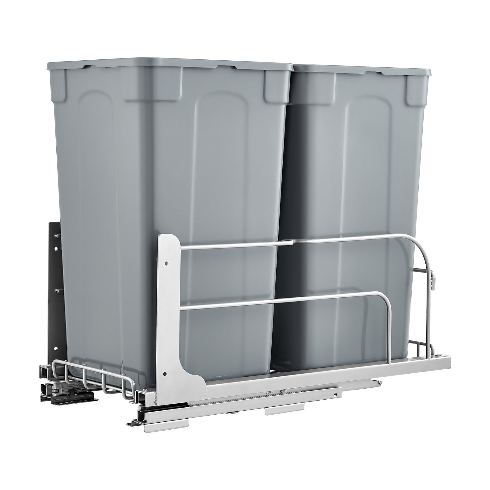 VEVOR Double Pull-Out Waste Container, 27Qt x 2 Kitchen Trash Can with ...