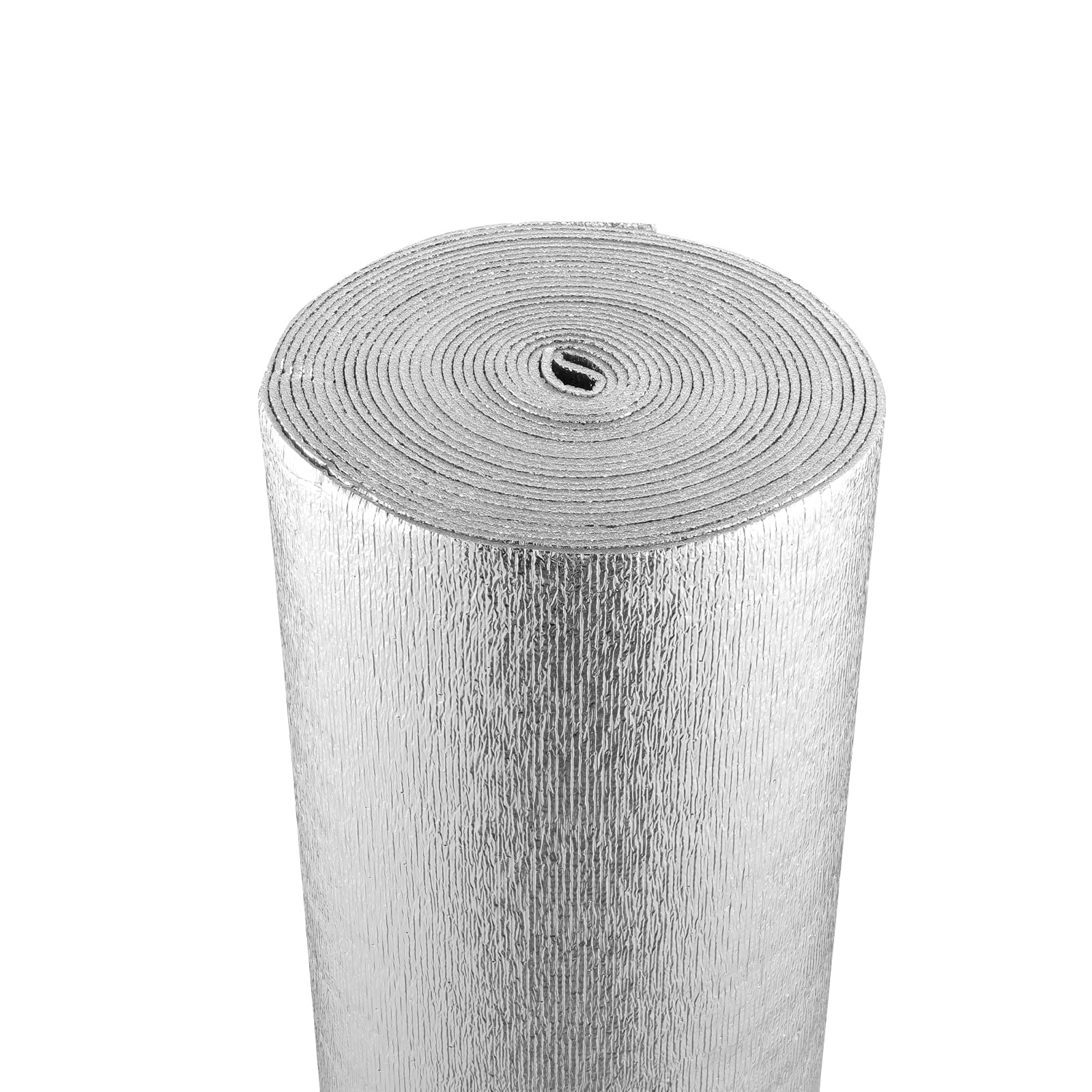 VEVOR Double Reflective Insulation Roll, Foam Core Radiant Barrier, 5 ...