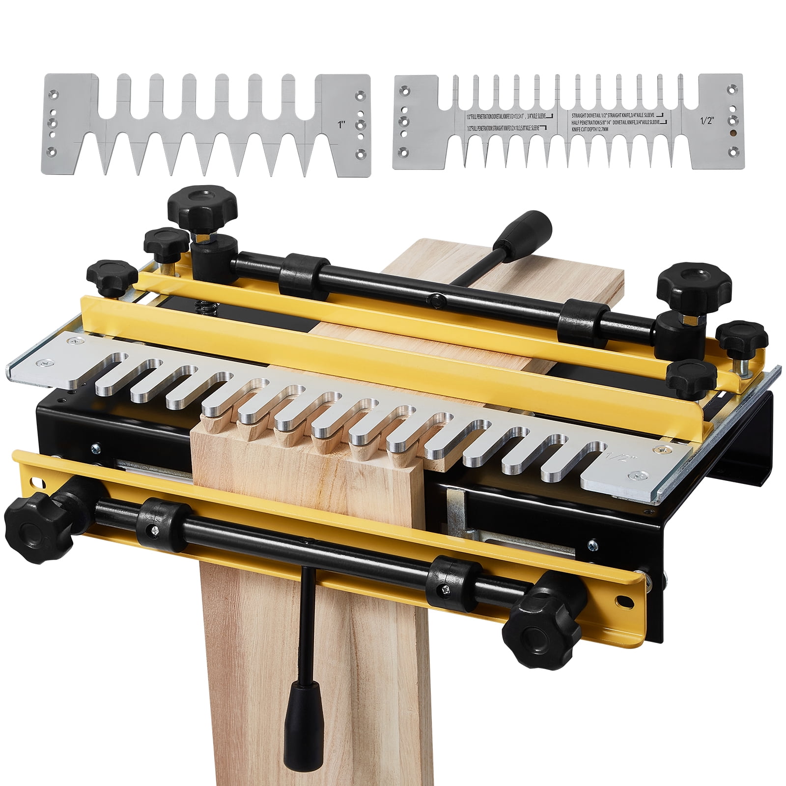 VEVOR Dovetail Jig, 12 in Width, Dove Tailing Router Jigs with 4 Router ...
