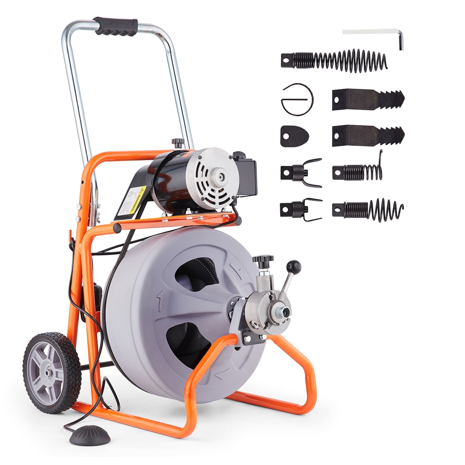 VEVOR Drain Cleaner Machine 75FT x 1/2 Inch, Auto Feed Sewer Snake ...