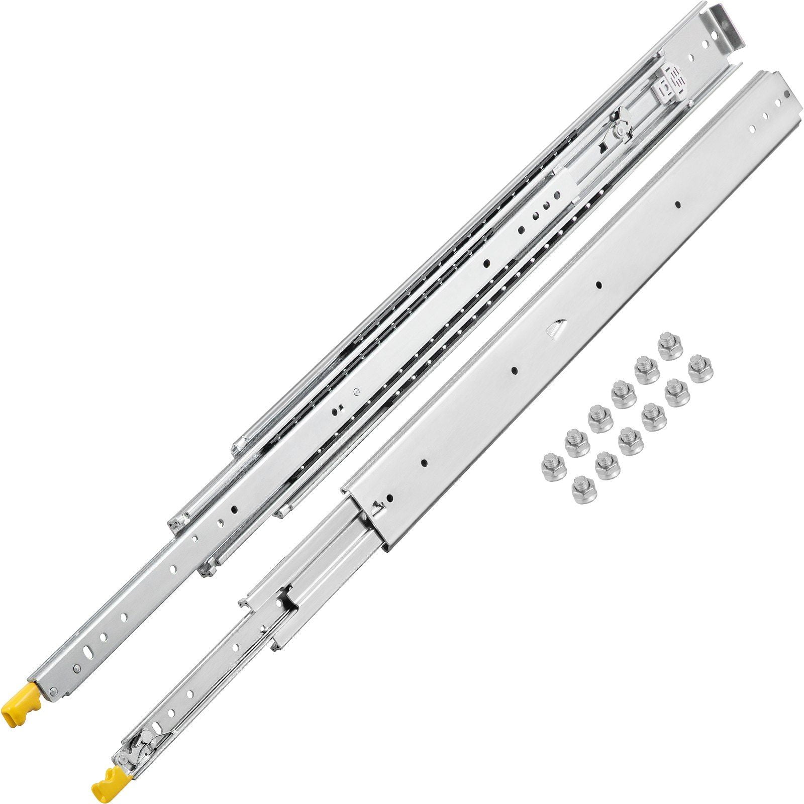 48" Heavy-Duty Locking Drawer Slides 1-Pair, 500lb Capacity Industrial ...