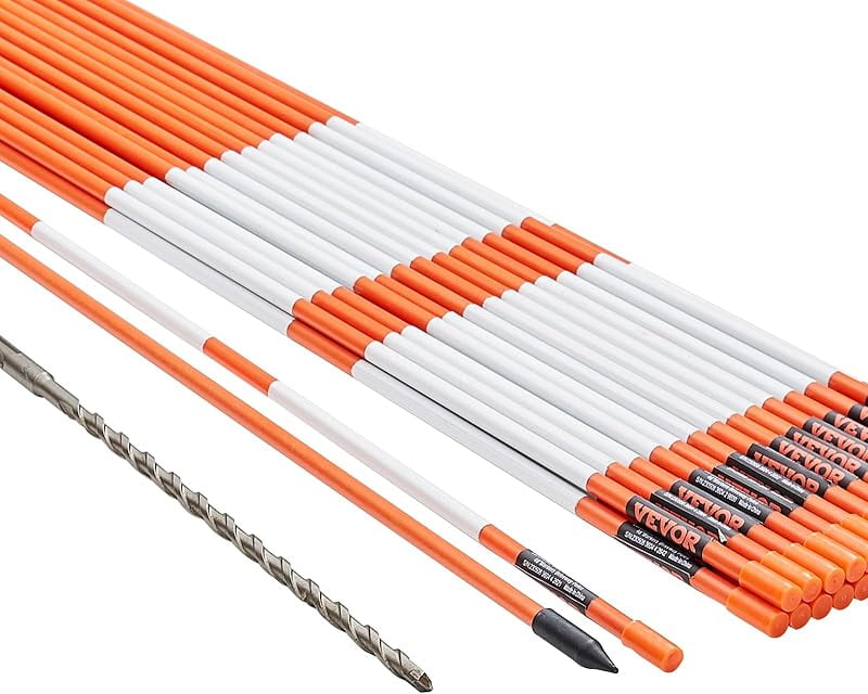 VEVOR Driveway Markers, 500Pcs 48 in Long 1/4 in Dia, Hi-Visibility ...