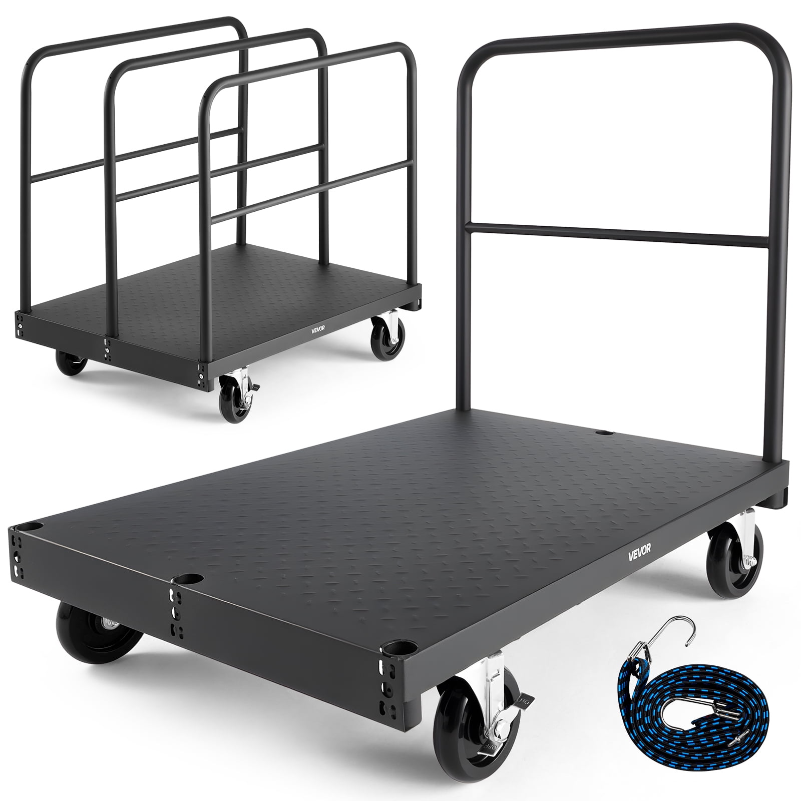 VEVOR Drywall Cart Dolly, 1800 lbs Load Capacity, 2-in-1 Steel Panel ...