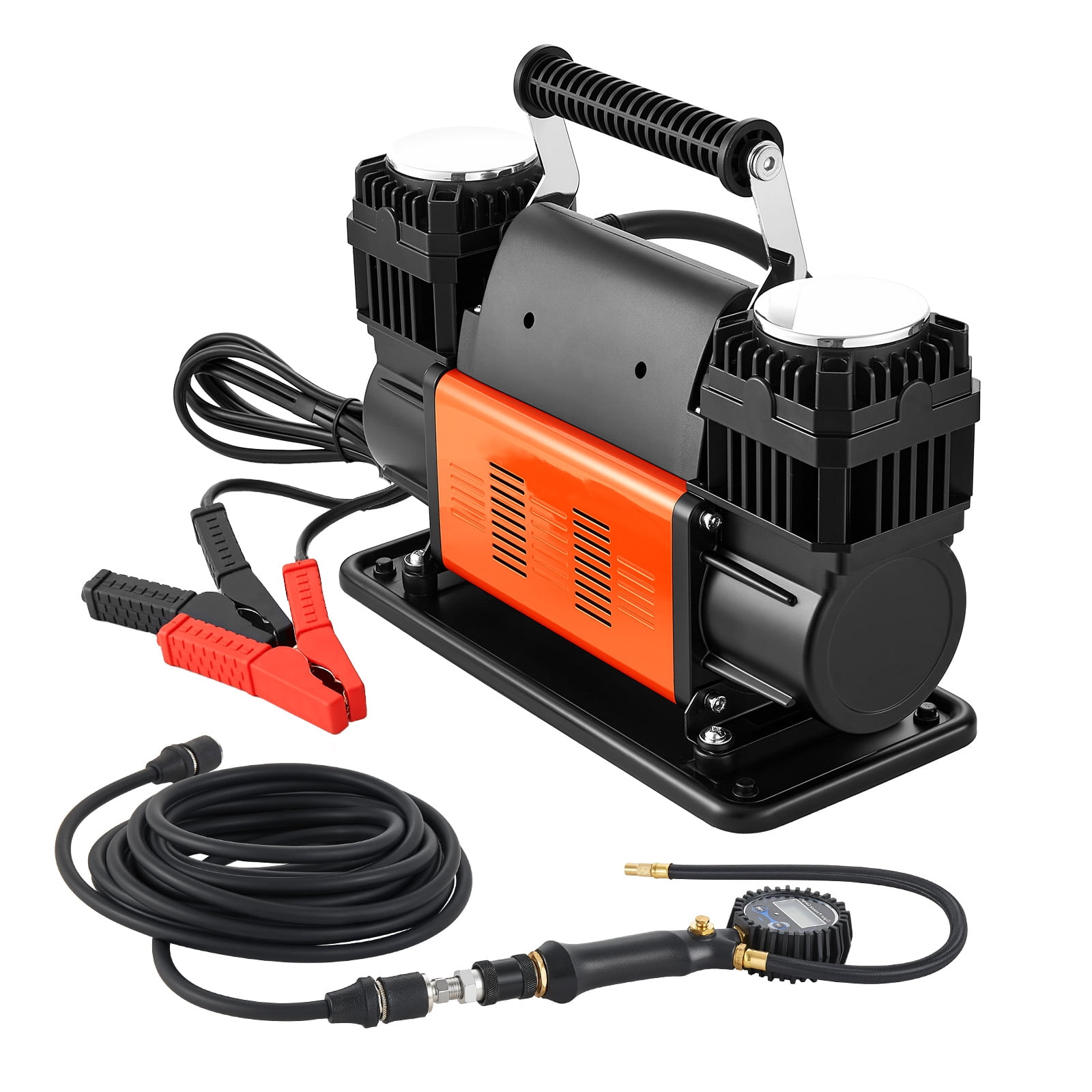 VEVOR Dual-Cylinder Heavy Duty Air Compressor, 10.6CFM Portable Tire ...