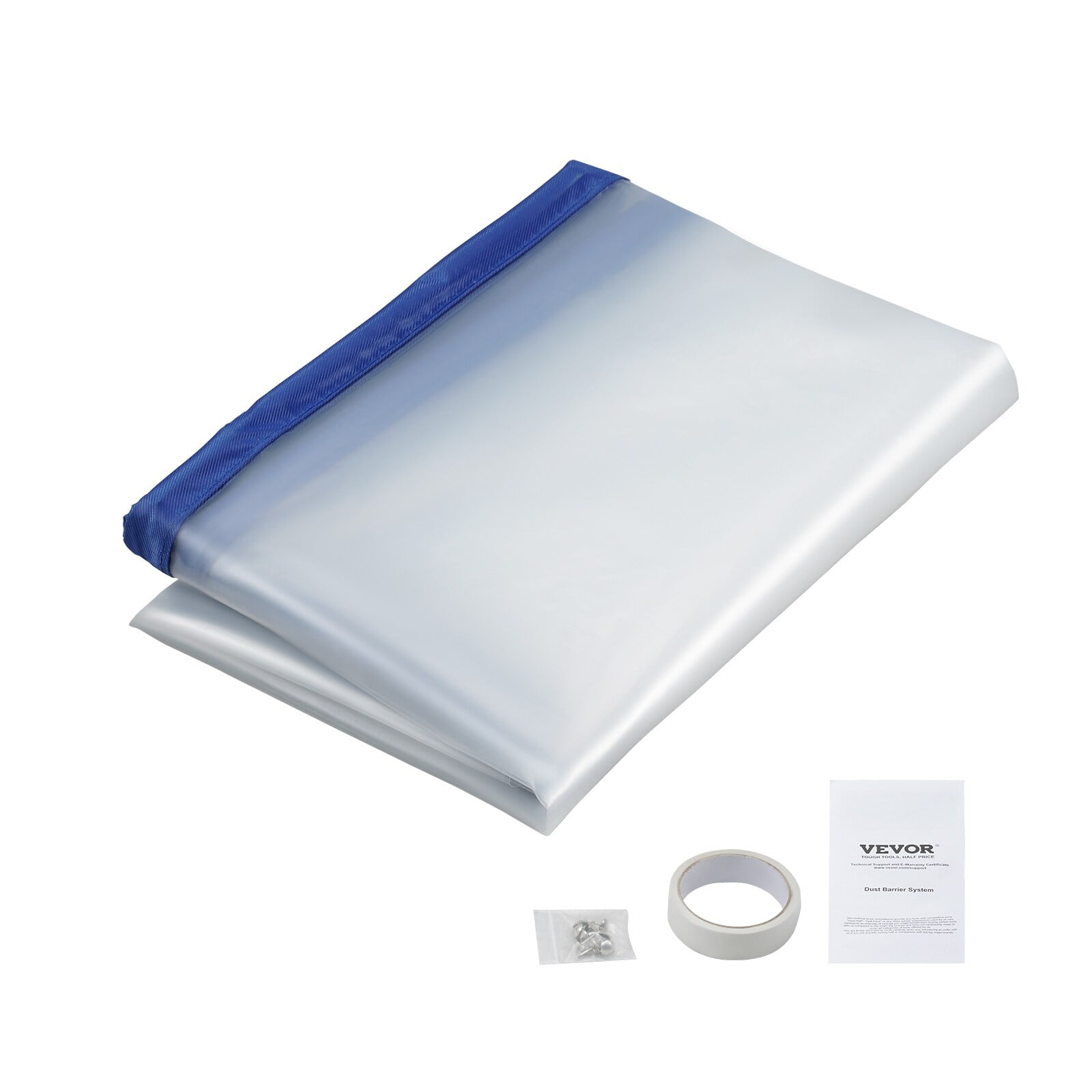 VEVOR Dust Barrier Poles,Carry Bag and Plastic Film, for Interior ...