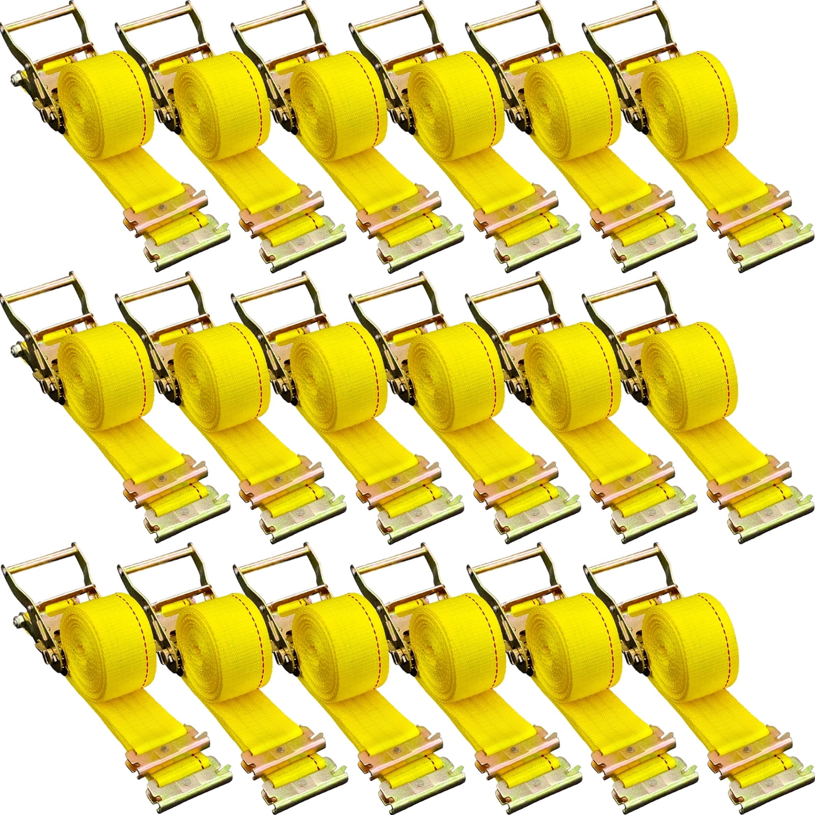 VEVOR E Track Ratchet Strap, 18PCS 2" x 15' E-Track Straps 4400 LBS ...