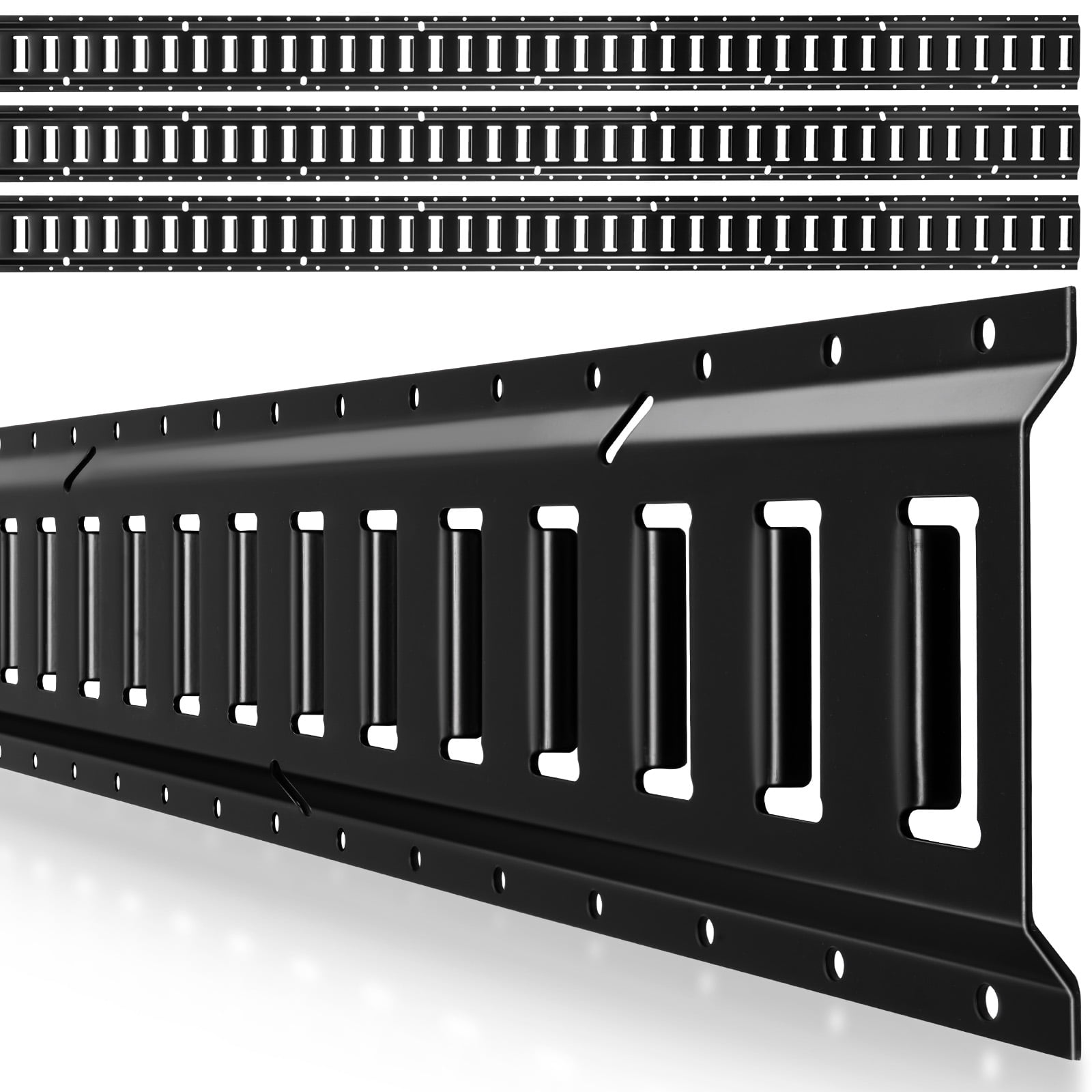 VEVOR E-Track Tie-Down Rails, 4 Pack, 7.7 ft E Track Rails Secures ...