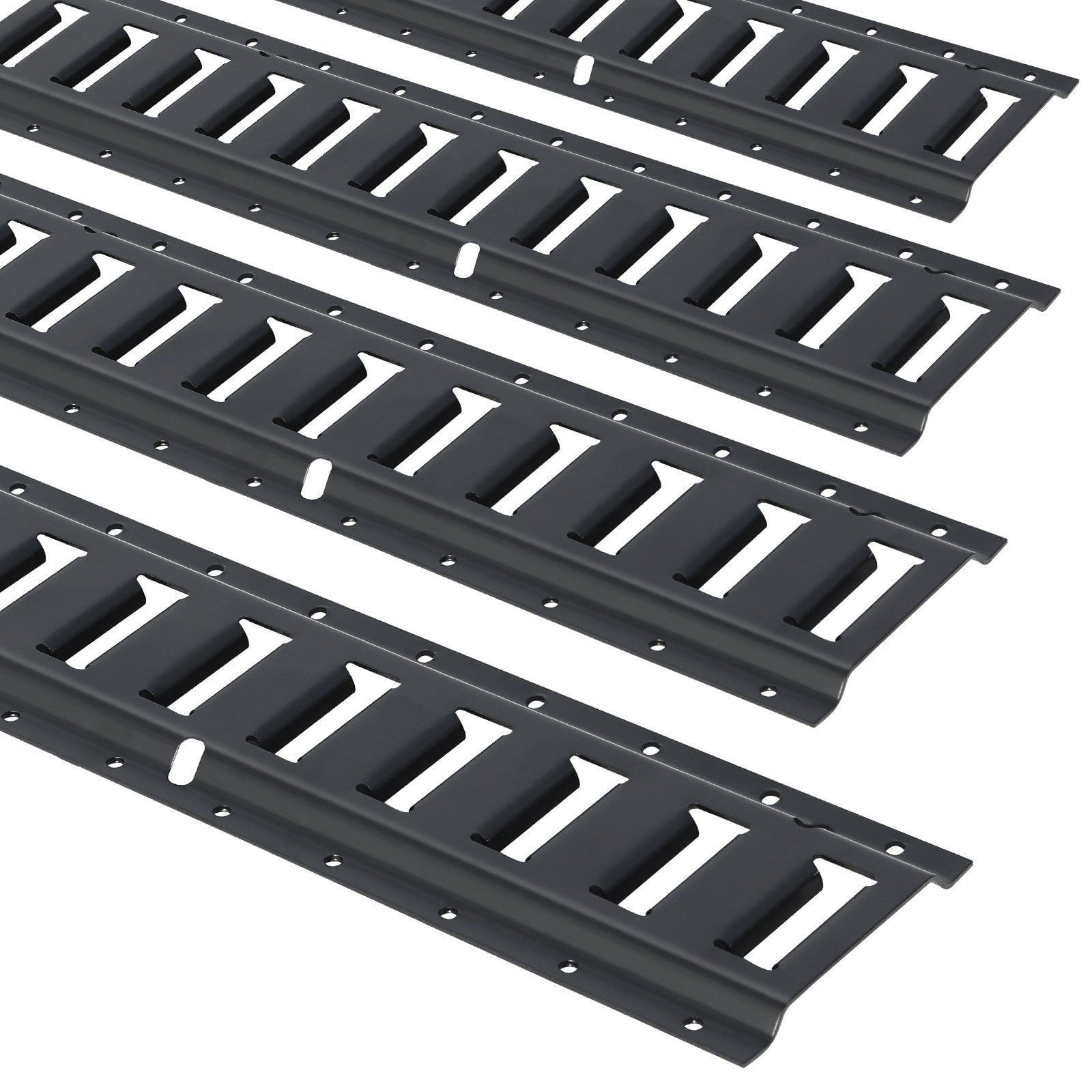 VEVOR E Track Tie Down Rail Kit, 2' Steel Rails, 4 Pack, Secure Cargo ...